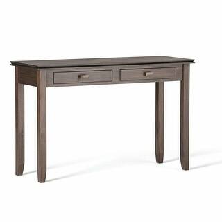 Wood 46" Transitional Console Sofa Table in Natural Brown - 54 x 84 ...